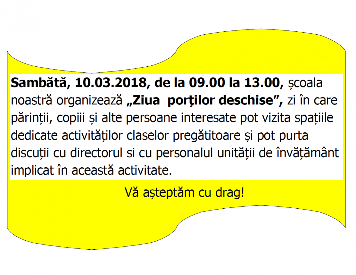 Ziua portilor deschise – Scoala Mihai Botez Nr.87